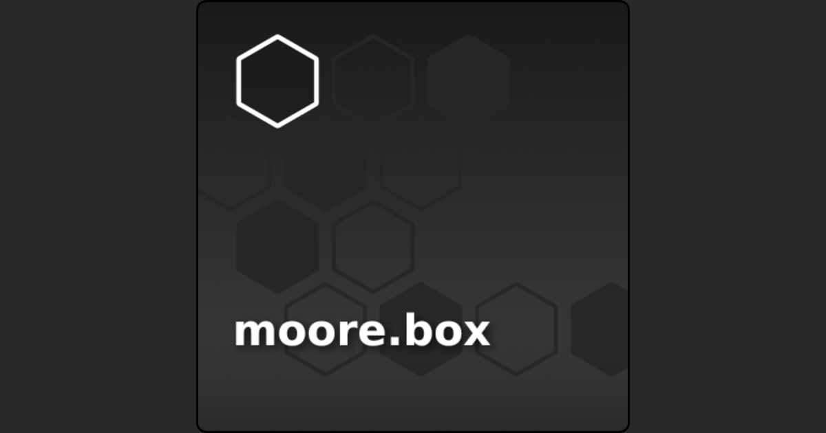 moore.box - Profile | .box